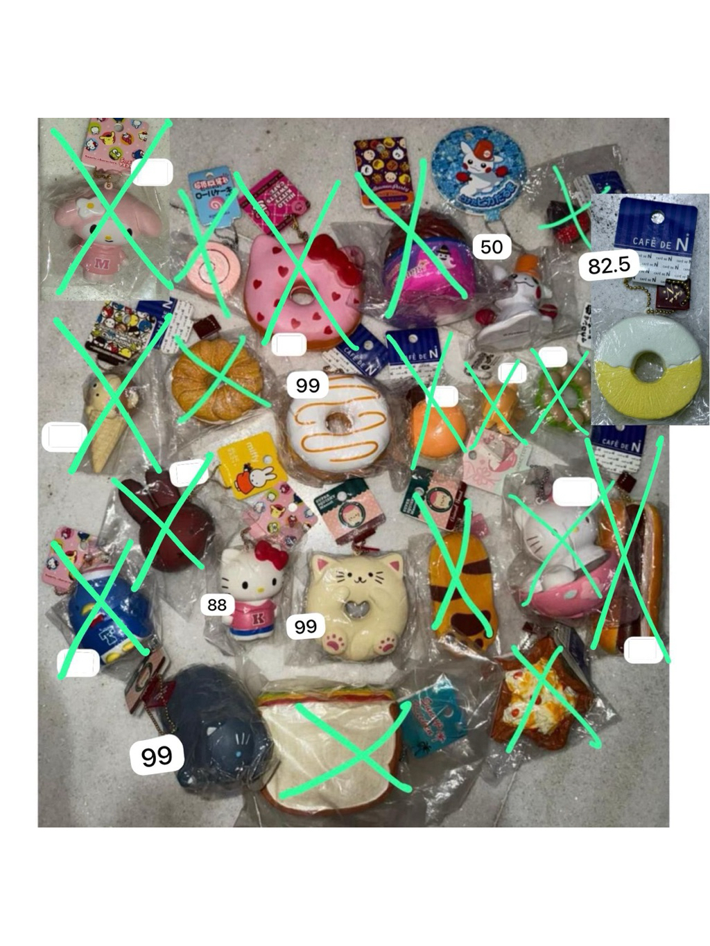Jual NEGO Squishy preloved random mixed license non licensed tag ...