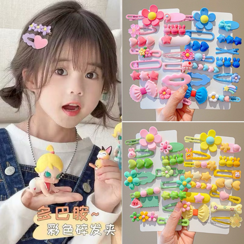 Jual [LULU] JEPIT RAMBUT ANAK ISI 14PCS / KLIP RAMBUT KARTUN ANAK LUCU ...