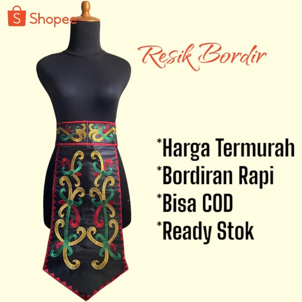 Jual Bordir Sabuk Lidah Dayak/ Aksesoris Tari Dayak | Shopee Indonesia