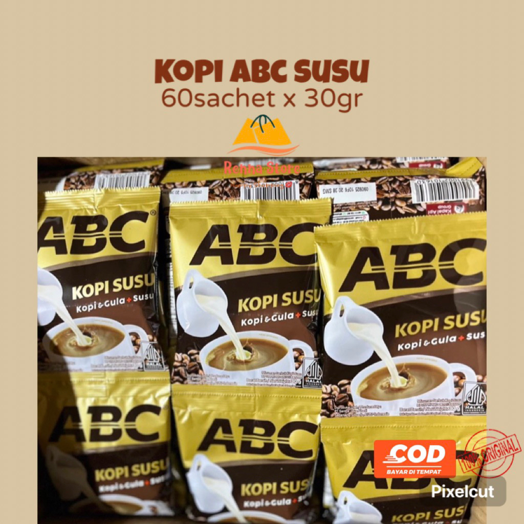 Jual 60sachet Kopi ABC TOP Plus Gula x ABC Susu | Shopee Indonesia