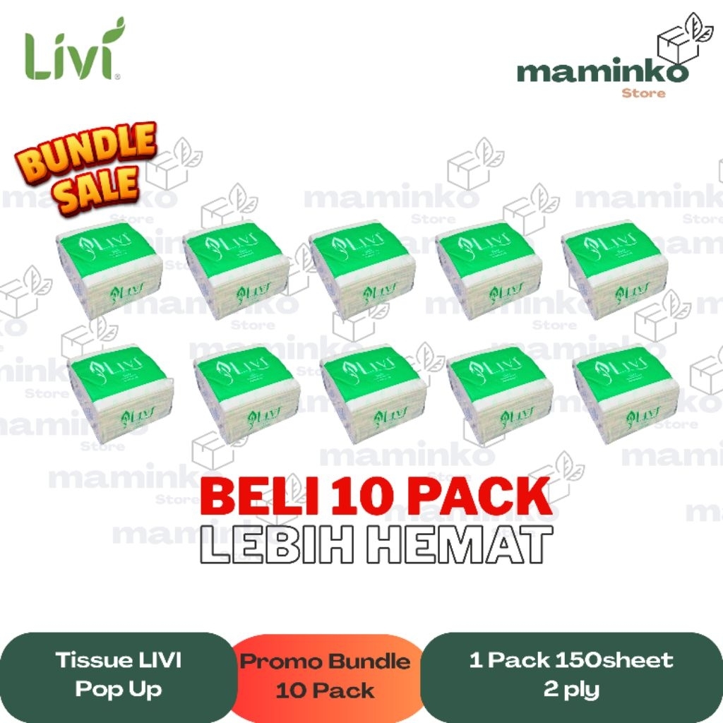 Jual Tissu LIVI Bundle Promo Beli 10 Pack Lebih Murah Tissue LIVI Pop ...