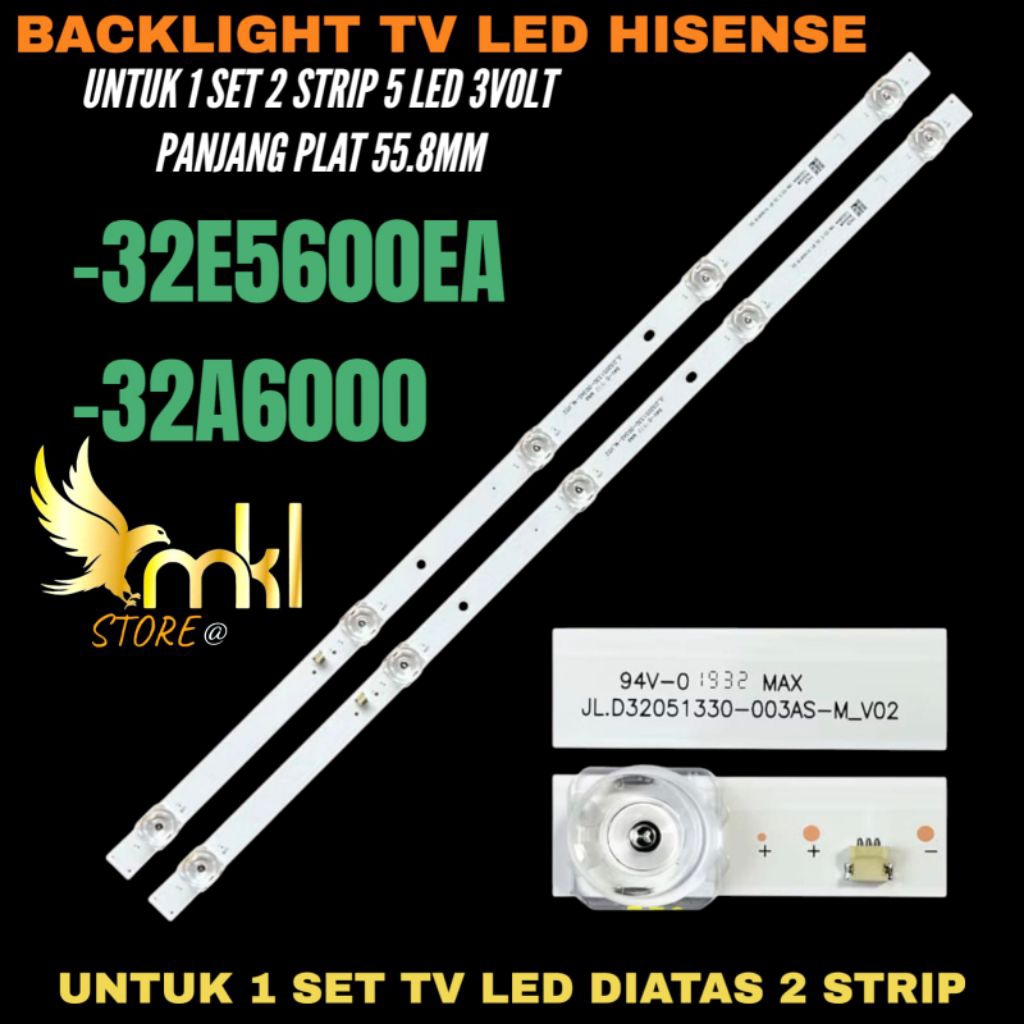 Jual BACKLIGHT TV LED HISENSE 32 INCH 32E5600EA- 32A6000 BACKLIGHT TV LED HISENSE 32 INCH ...