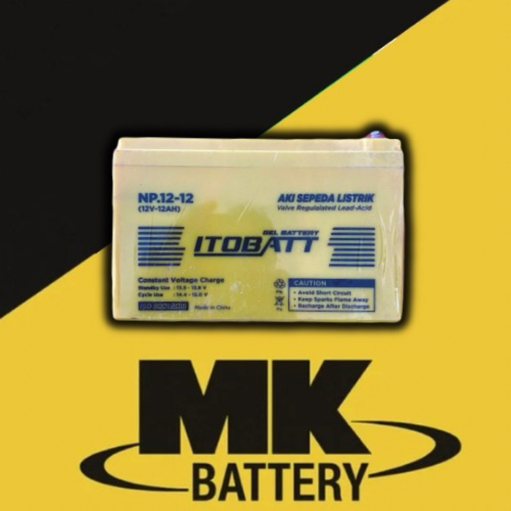 Jual aki sepeda listrik selis Butterfly 12v 12ah VRLA 6dzf12 baterai mk ...