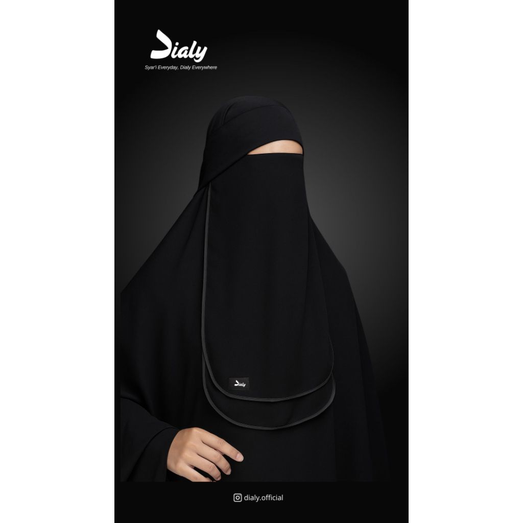 Jual DIALY - NIQAB PONI BISBAN 2 LAYER | Shopee Indonesia