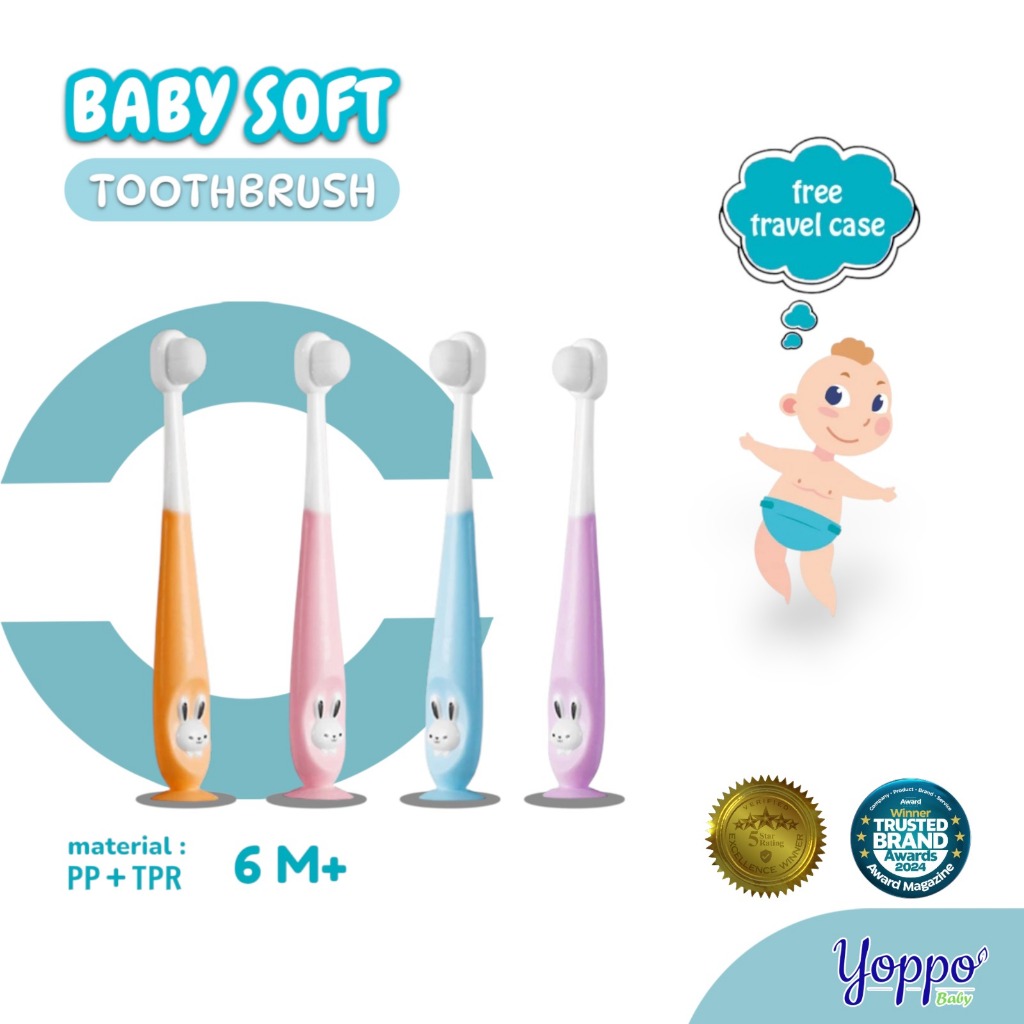 Jual Yoppo Baby Sikat Gigi Anak Lembut / Sikat Gigi Bulu Halus | Shopee ...