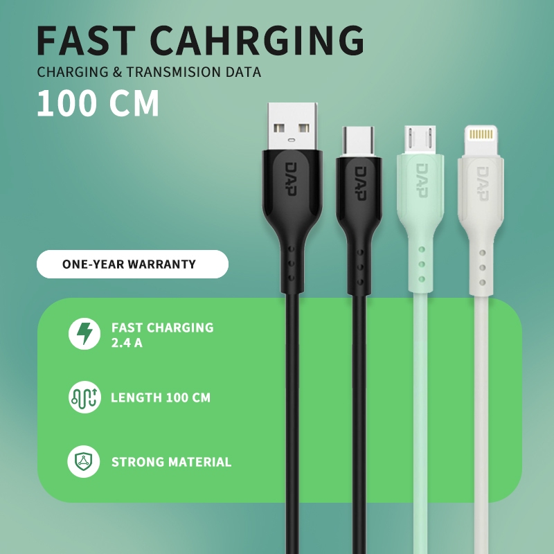 Jual (Hot ) DAP Data Cable Type C / Micro 2.4A Fast Charger for Samsung ...