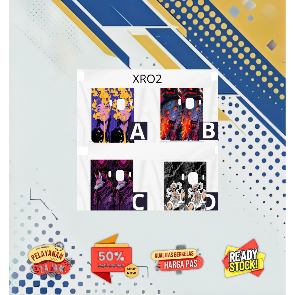 Jual Stiker XR_02 Motif Kontur Gradasi Ungu Biru - Estetik & Futuristik ...