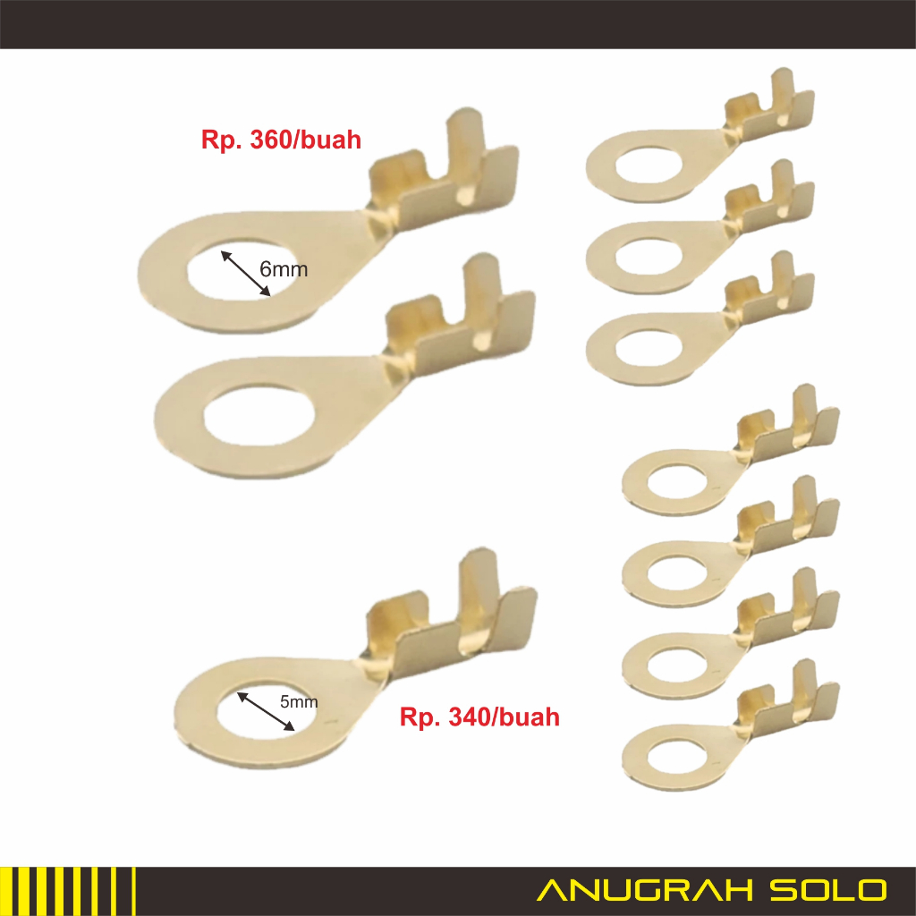 Jual Kabel Skun Aki Skun Bulat Kuningan Skun Motor | Shopee Indonesia