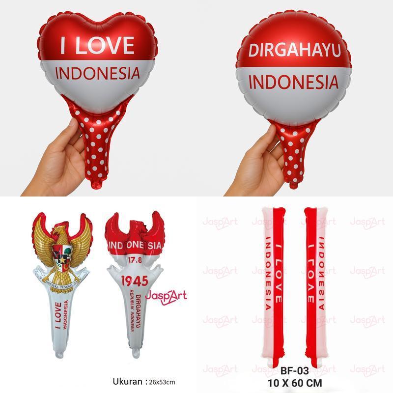 Jual 10pcs Balon PENTUNGAN Foil HUT RI - Balon Tepuk Pentungan ...