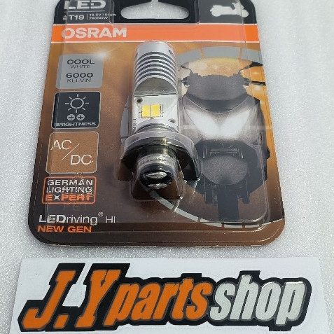 Jual OSRAM LED T19 M5 KAKI 1 BOHLAM LAMPU DEPAN UTAMA WARNA PUTIH AC / DC PNP BEBEK / MATIC ...