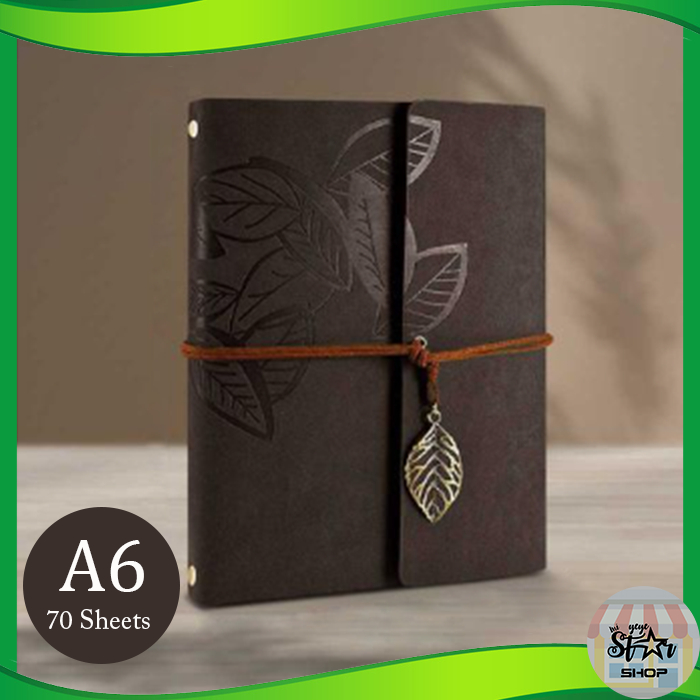 Jual Buku Binder Aesthetic Notebook Retro Leaf Daun Buku Jurnal Leather ...