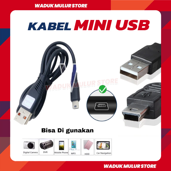 Jual Kabel Data Cas USB MINI ( JADUL ) 5 Pin Bisa Untuk Transfer Data ...