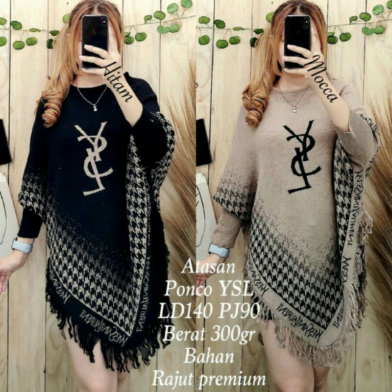 Jual rajut phonco batwing import/blouse ponco rajut import motif v/kaos rajut import | Shopee ...