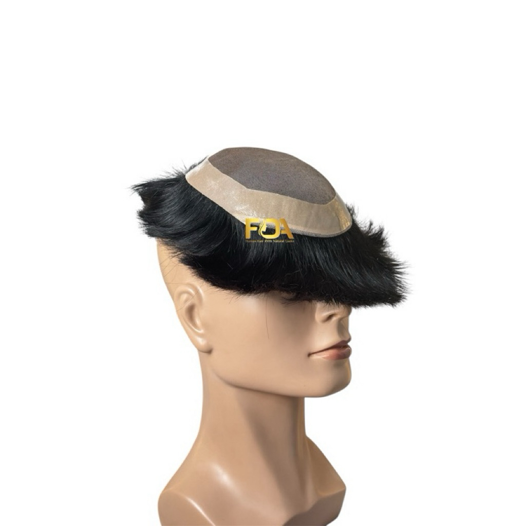 Jual Toupee/tutup botak Human Hair , monofilament luas cap 17x22 cm ...