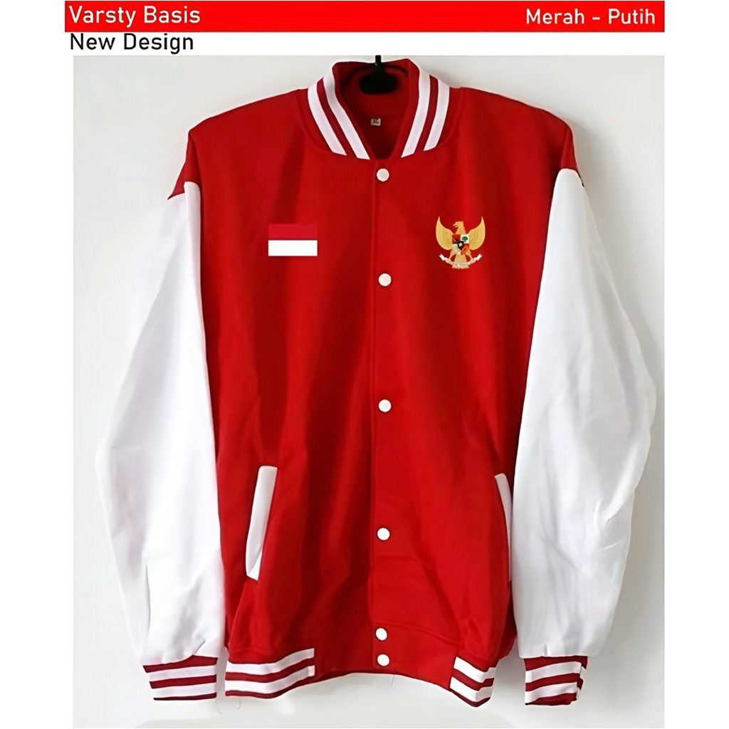 Jual StarStyle1- (Bisa COD) Jacket Varsity Jaket Kemerdekaan Jacket ...
