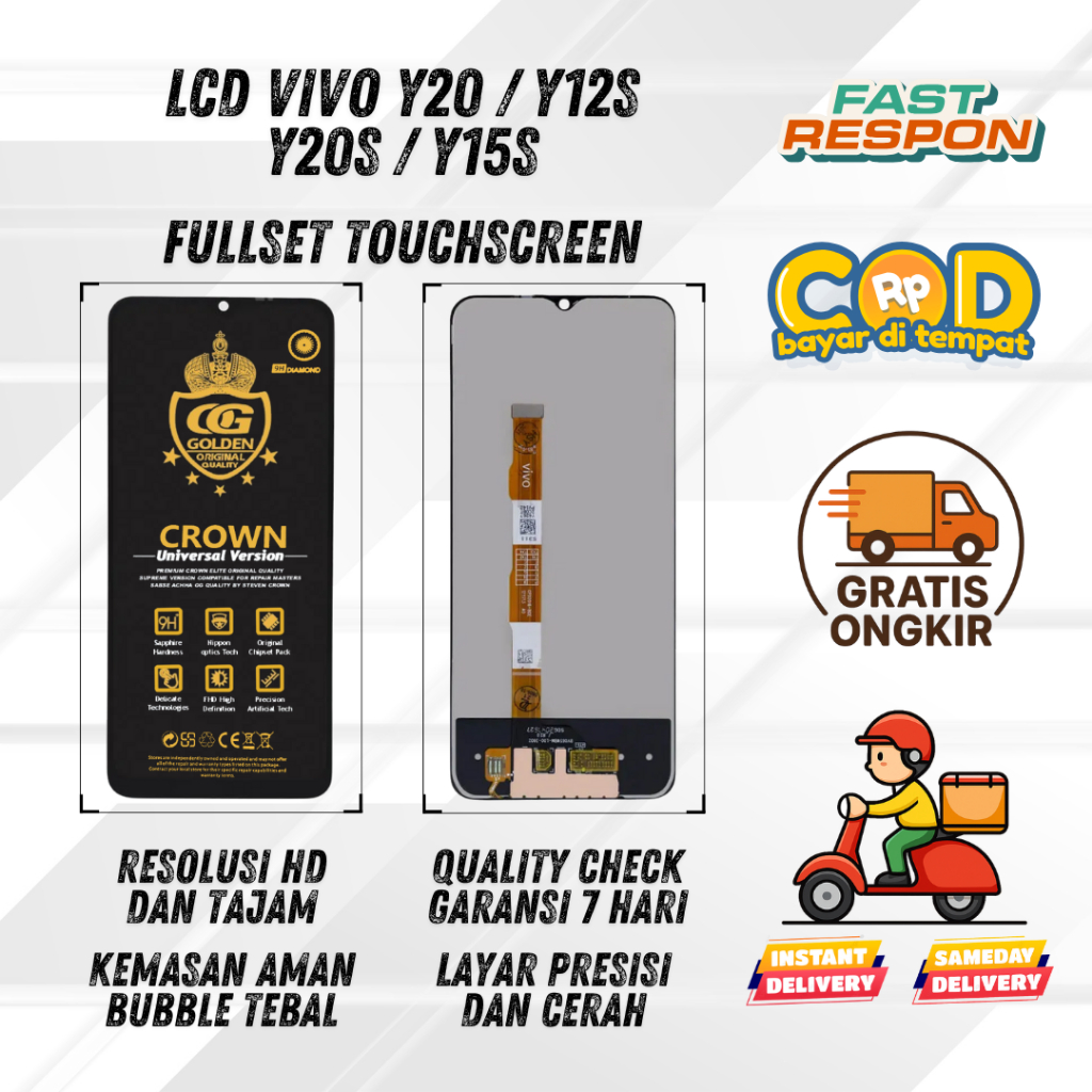 Jual LCD VIVO Y20 / Y12S / Y20S / Y15S FULLSET TOUCHSCREEN COMPLETE | Shopee Indonesia
