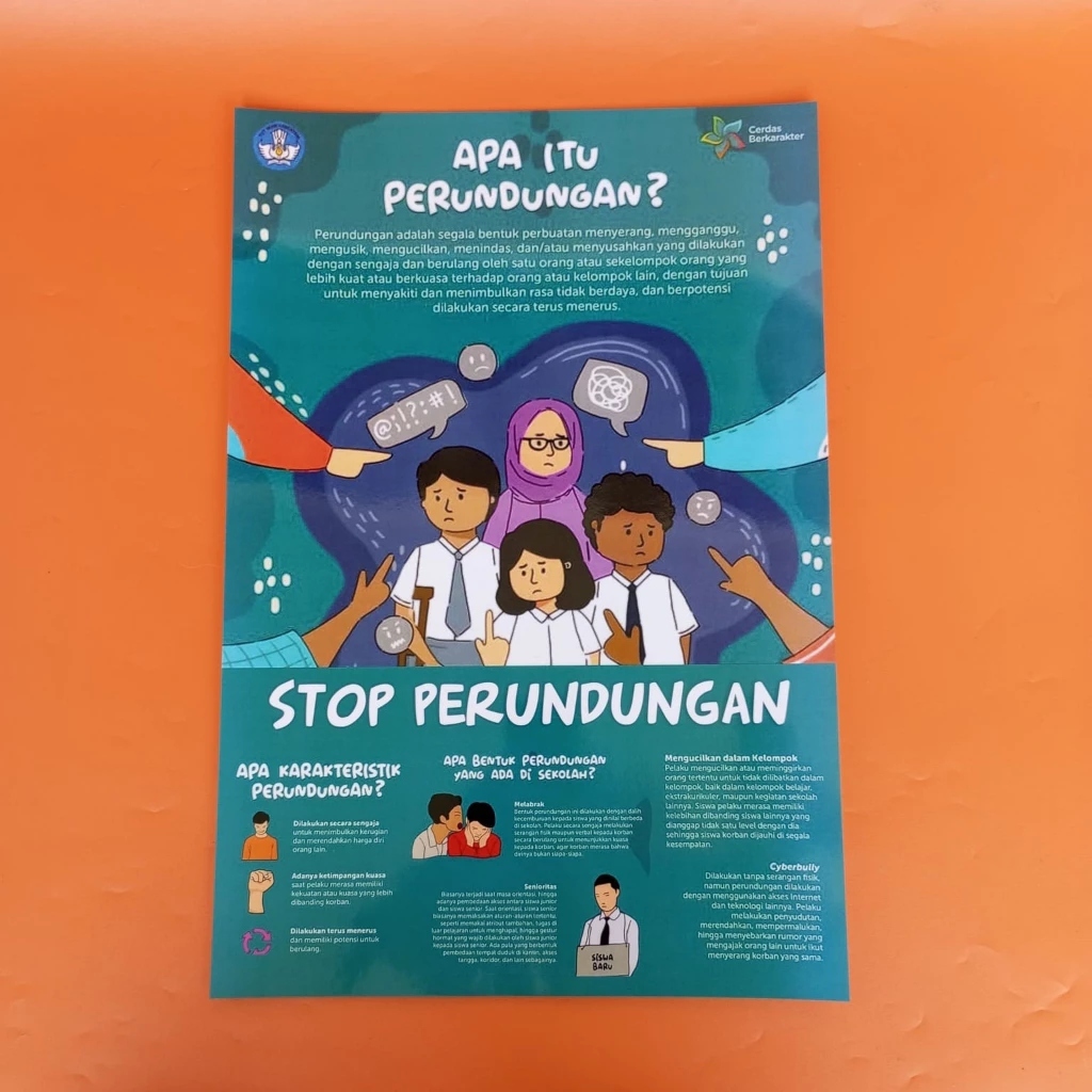 Jual Poster Bullying | Poster Apa itu Perundungan | Edukasi Stop Bullying | Poster Anak Sekolah ...
