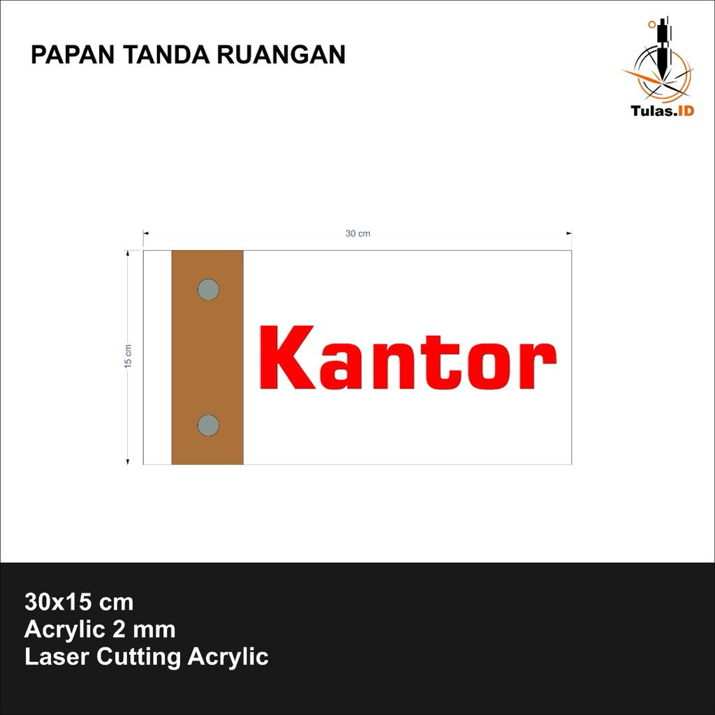 Jual Papan tanda ruangan acrilyc 2mm 15x30cm minimalis | Shopee Indonesia