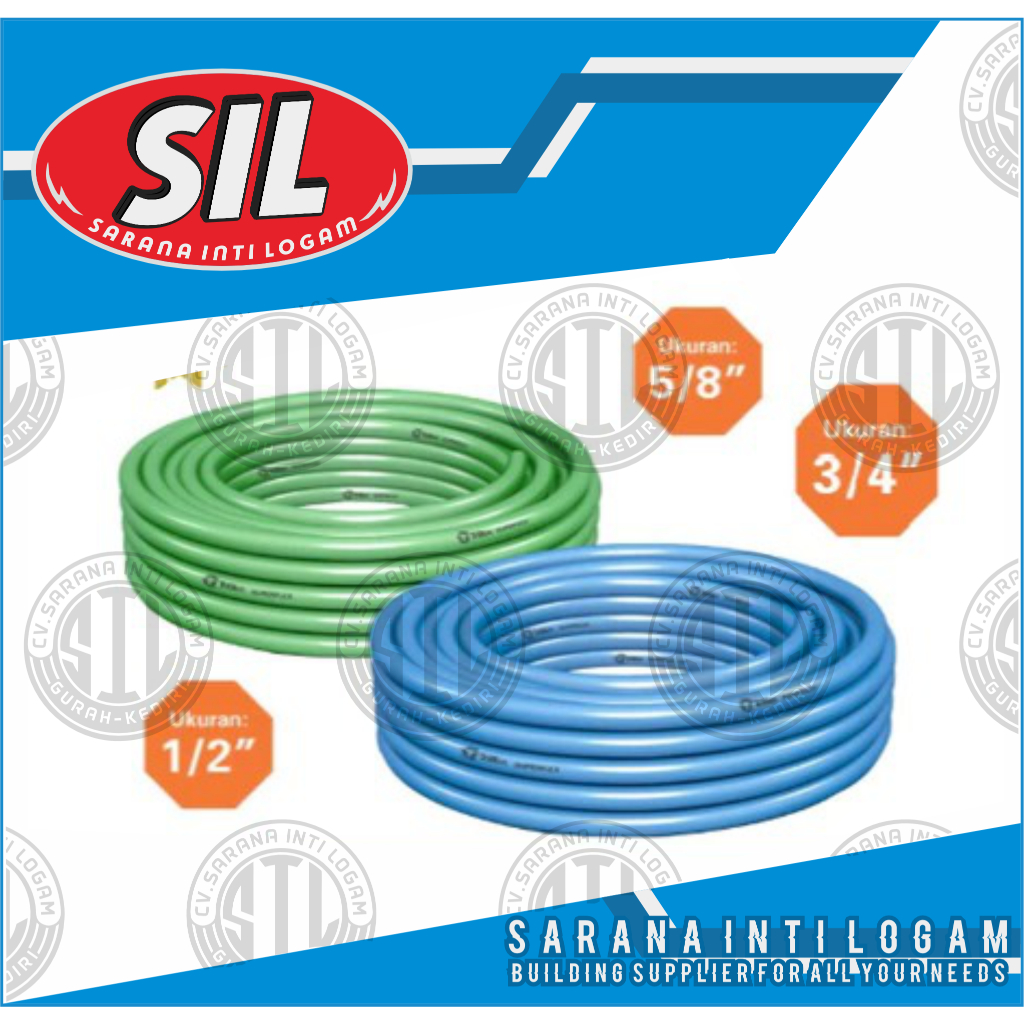 Jual SELANG AIR ELASTIS TEBAL 1/2'' 5/8'' 3/4'' INCH TRILLIUN SUPERFLEX ECERAN PER METER ...