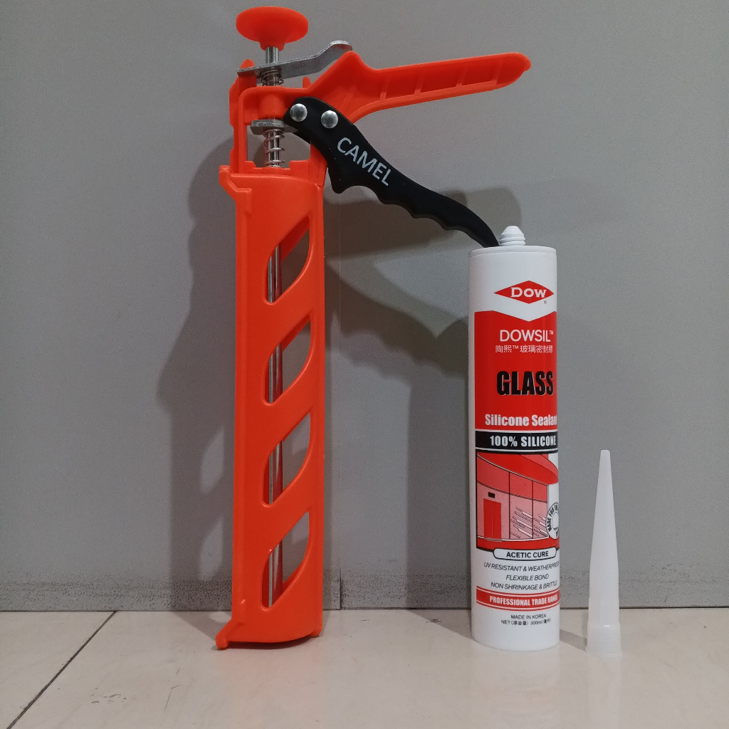 Jual Paket lem kaca silicone sealant Dowsil Bening Putih Hitam ...