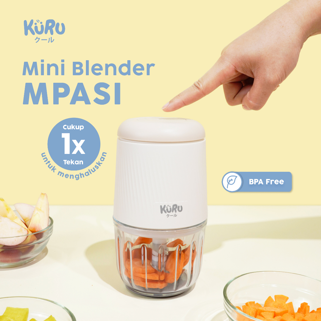 Jual Kuru Baby 2in1 Mini Food Blender Grinder | Puree Maker Food ...