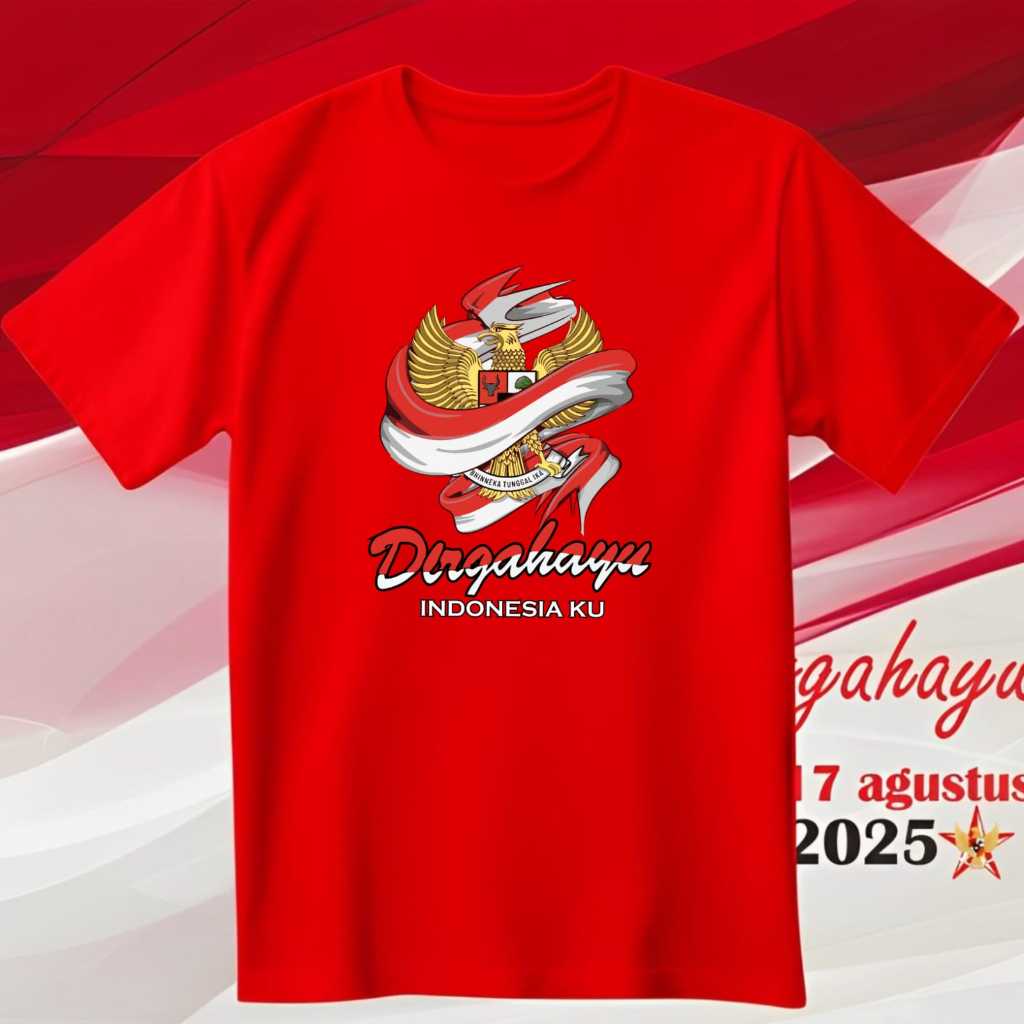 Jual Kaos Hut Ri 80 Kemerdekaan Indonesia Unisex / Kaos 17 Agustus 2025 / Kaos Dirgahayu ...