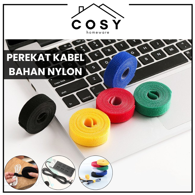 Jual COSY Perekat Kabel Nylon Charger Headset Kabel Data Warna Warni ...