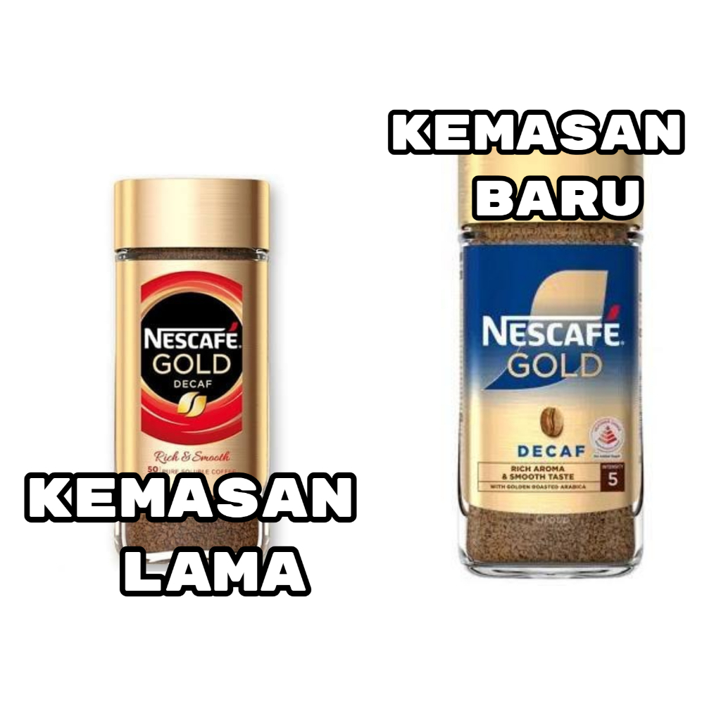 Jual Kopi Nescafe gold blend decaf rich & smooth 100gr instant BOTOL ...