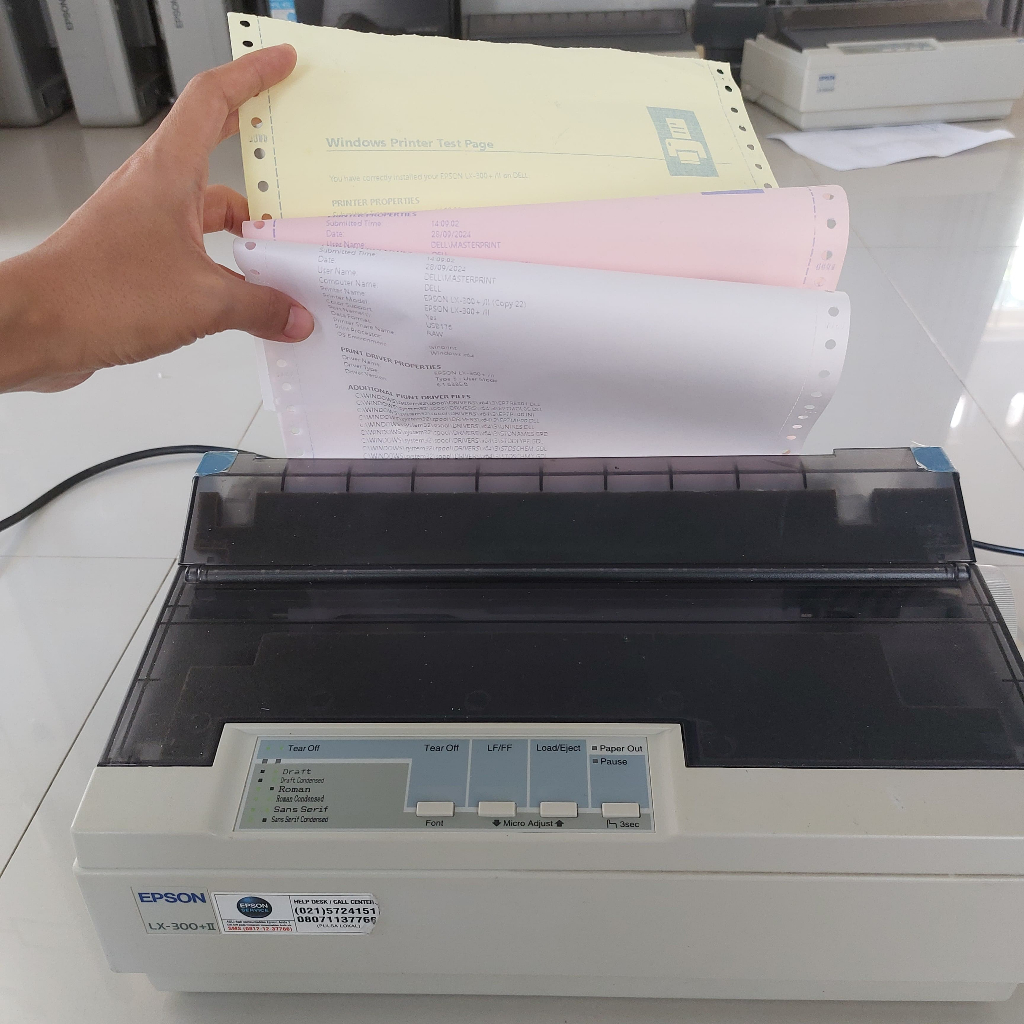Jual PRINTER DOTMATRIX EPSON LX-300+ / LX 300+II LENGKAP DENGAN TUTUP ...