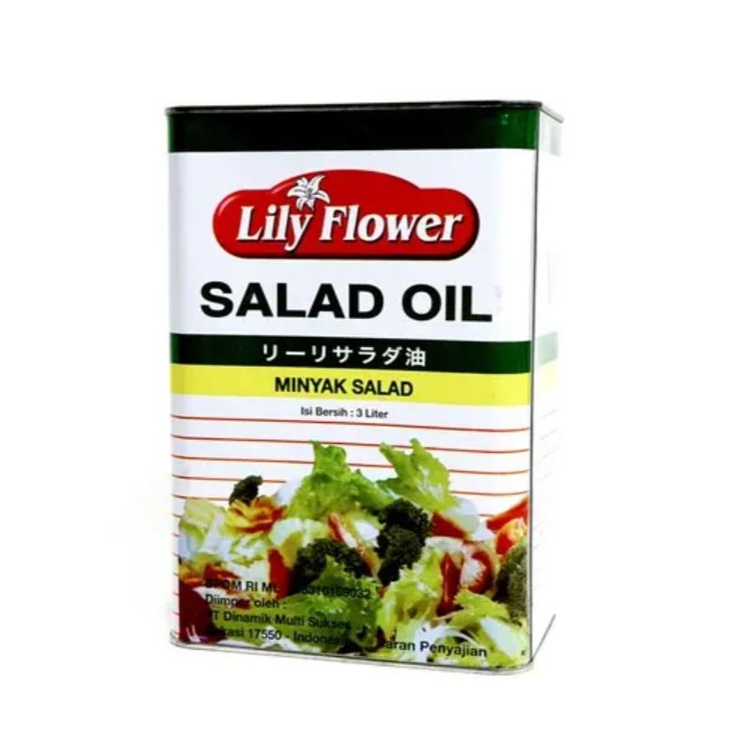 Jual Lily Salad Oil Kaleng 3 Liter Minyak goreng Lily kemasan kaleng 3 ...