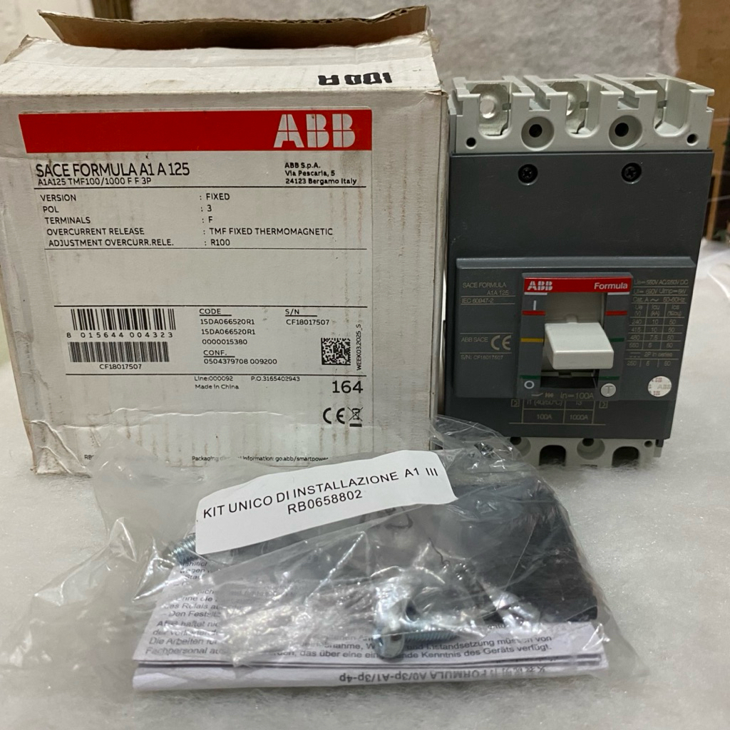 Jual ABB MCCB BREAKER FORMULA A1A 125 100A 3P 10KA 1SDA066520R1 ...
