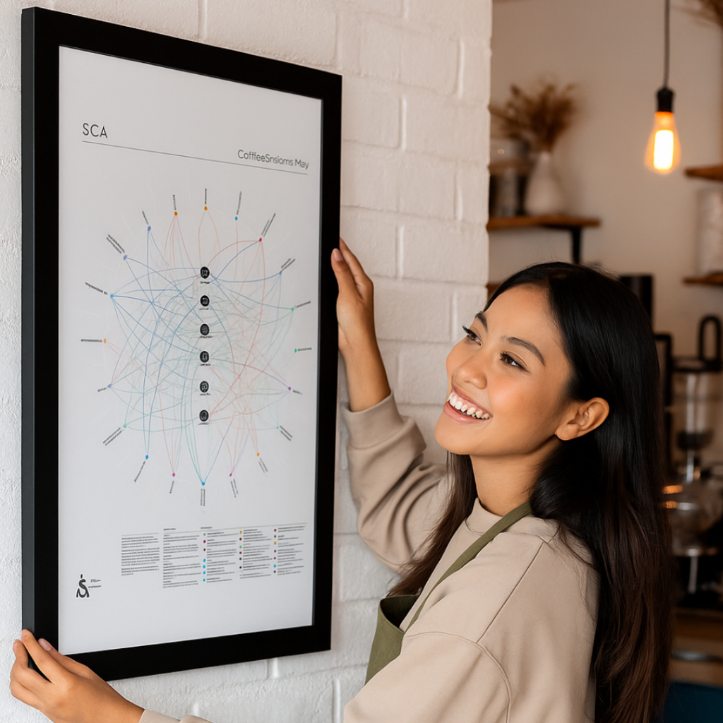 Jual Poster Coffee Systems Map SCA A2 + Bingkai – Rantai Nilai Kopi ...