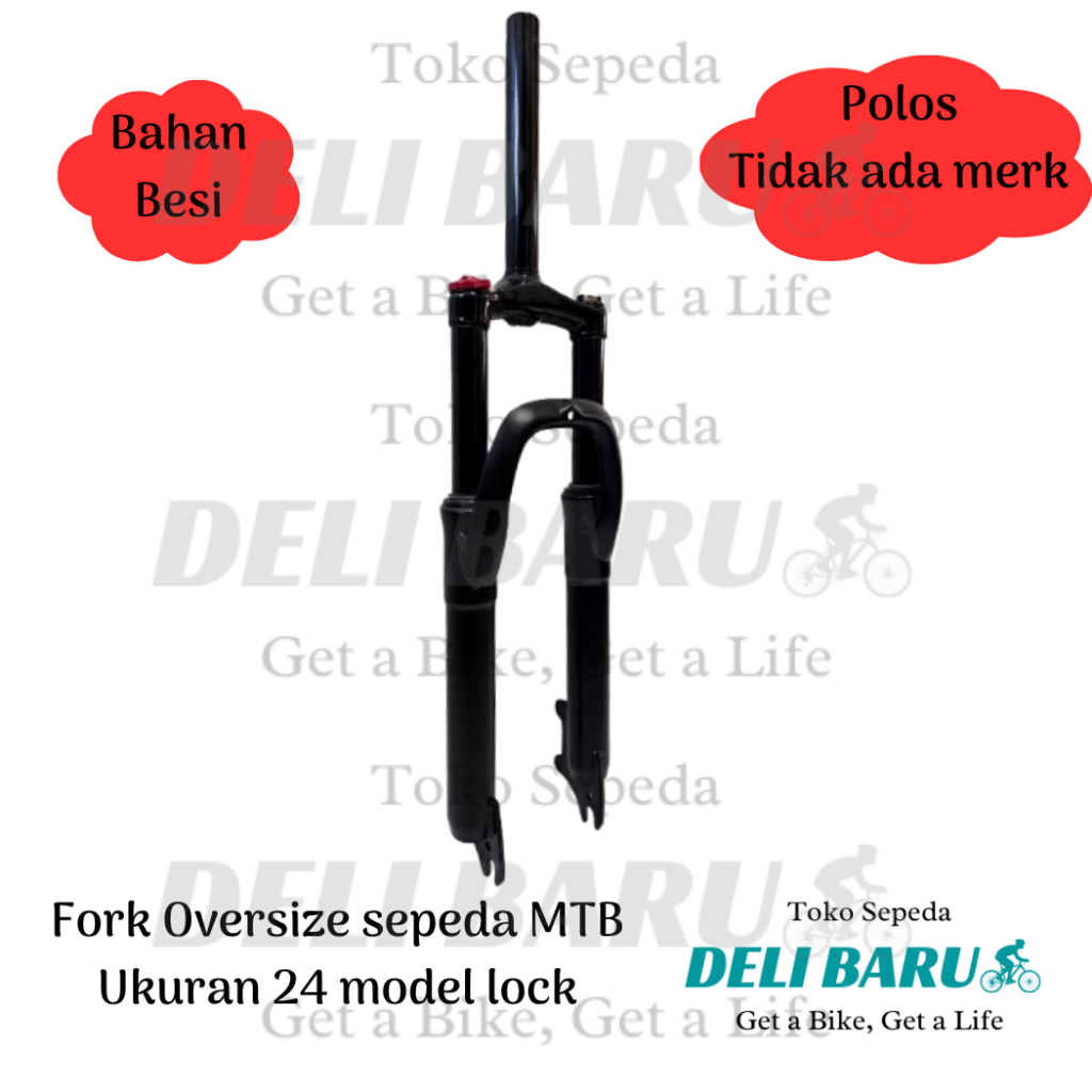 Jual Fork 24 steel sepeda MTB garpu besi Oversize 28.6 suspension with ...