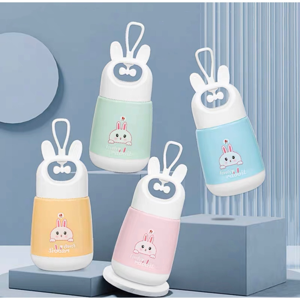 Jual Botol Kaca RABBIT PUTIH LOVELY Kuping Grosir Tumblr Minum Anak ...