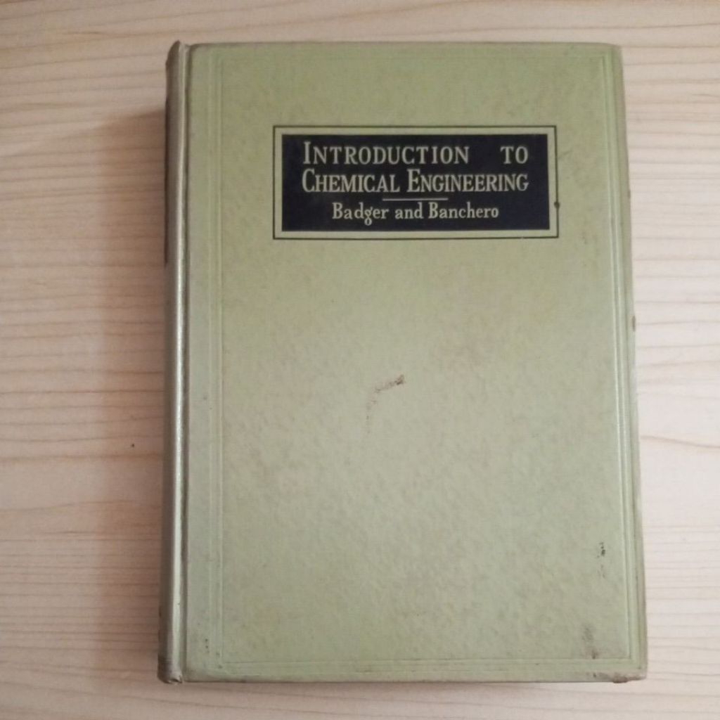 Jual BUKU INTRODUCTION TO CHEMICAL ENGINEERING BY BADGER AND BANCHERO | Shopee Indonesia
