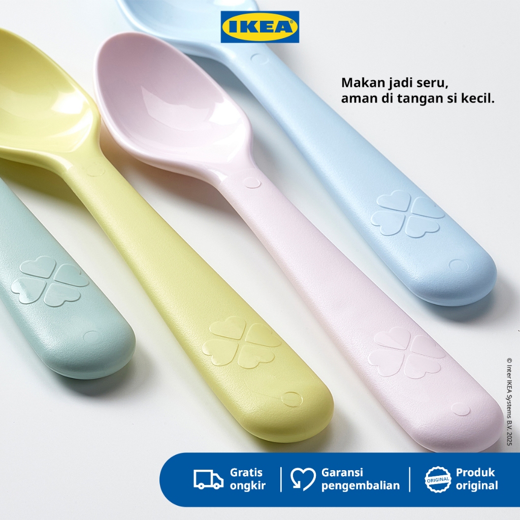 Jual IKEA KALAS Sendok Makan Bayi Serbaguna Warna-Warni Isi 4pcs ...