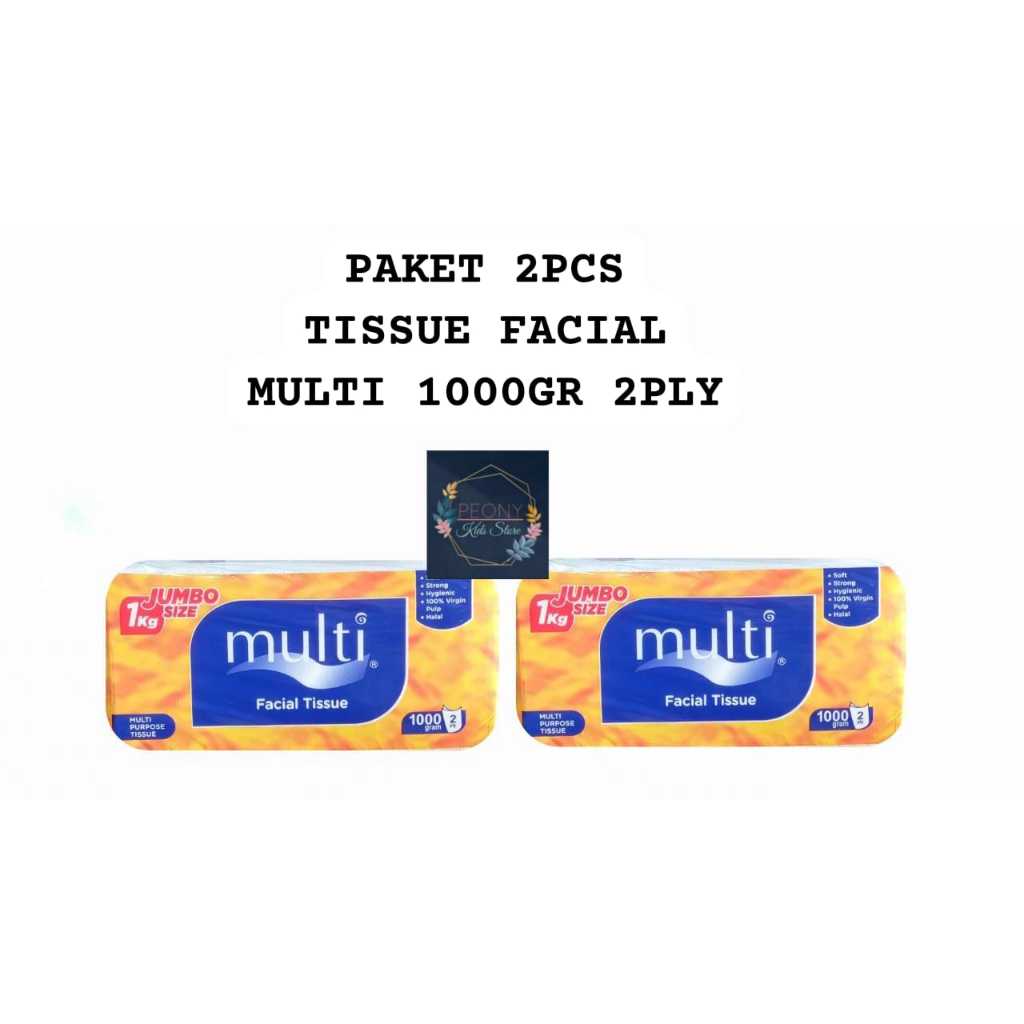 Jual 2 PCS Tissue Facial MULTI 1000gr /Multiuse white tissue 1 kg ...