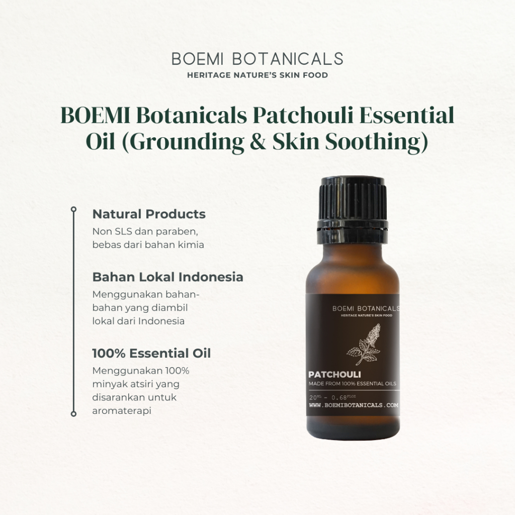 Jual BOEMI Botanicals Patchouli Essential Oil (Grounding & Skin ...