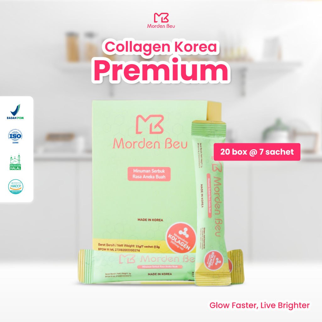 Jual MORDEN BEU - Low Molecules Marine Collagen | Collagen Tripeptide - Collagen Drink 20 Box@7 ...