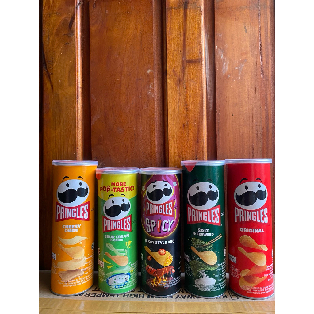 Jual PRINGLES POTATO CHIPS KERIPIK KENTANG 102gr All Variant | Shopee ...