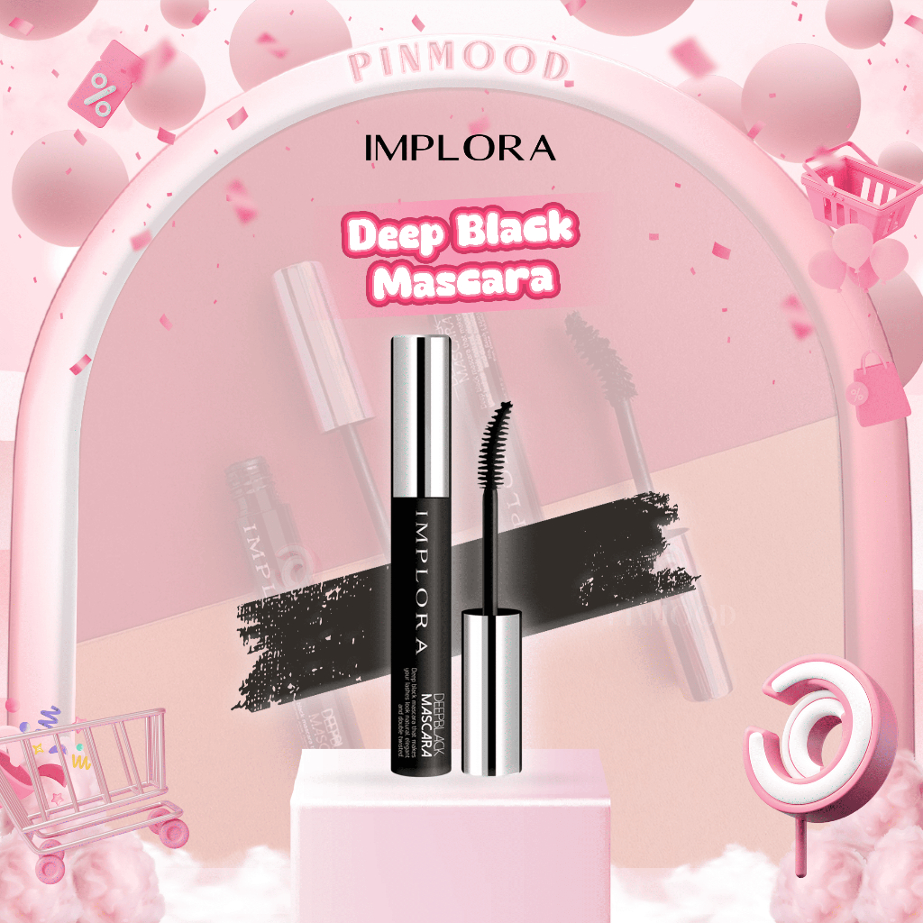 Jual IMPLORA - DEEP BLACK MASCARA - Maskara Volume Thick Pigmented Long ...