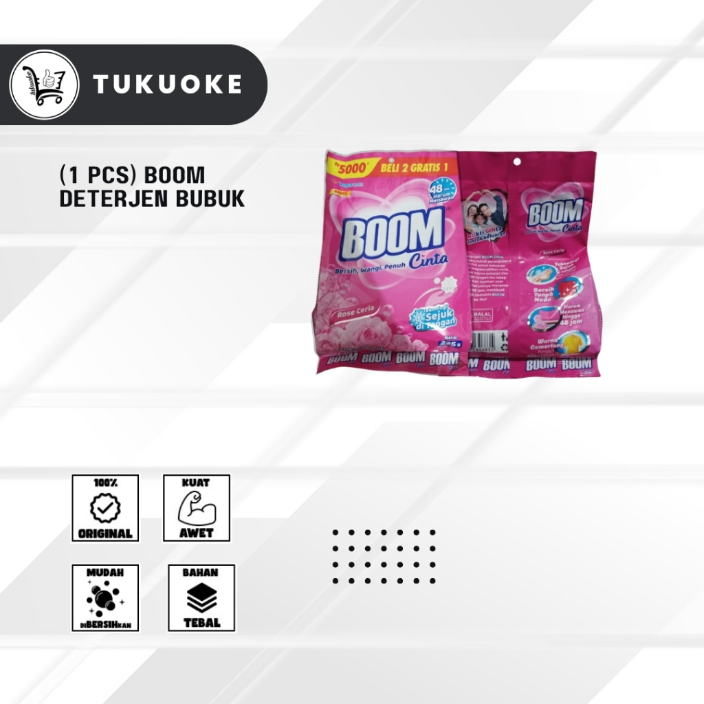 Jual (1 PCS) BOOM DETERJEN BUBUK 225 GRAM | Shopee Indonesia