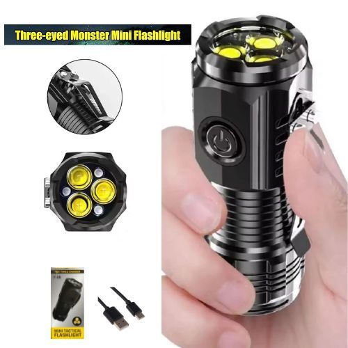 Jual Senter Mini 3 Mata Led Lampu Swat Outdoor 5 Mode Cahaya Senter ...