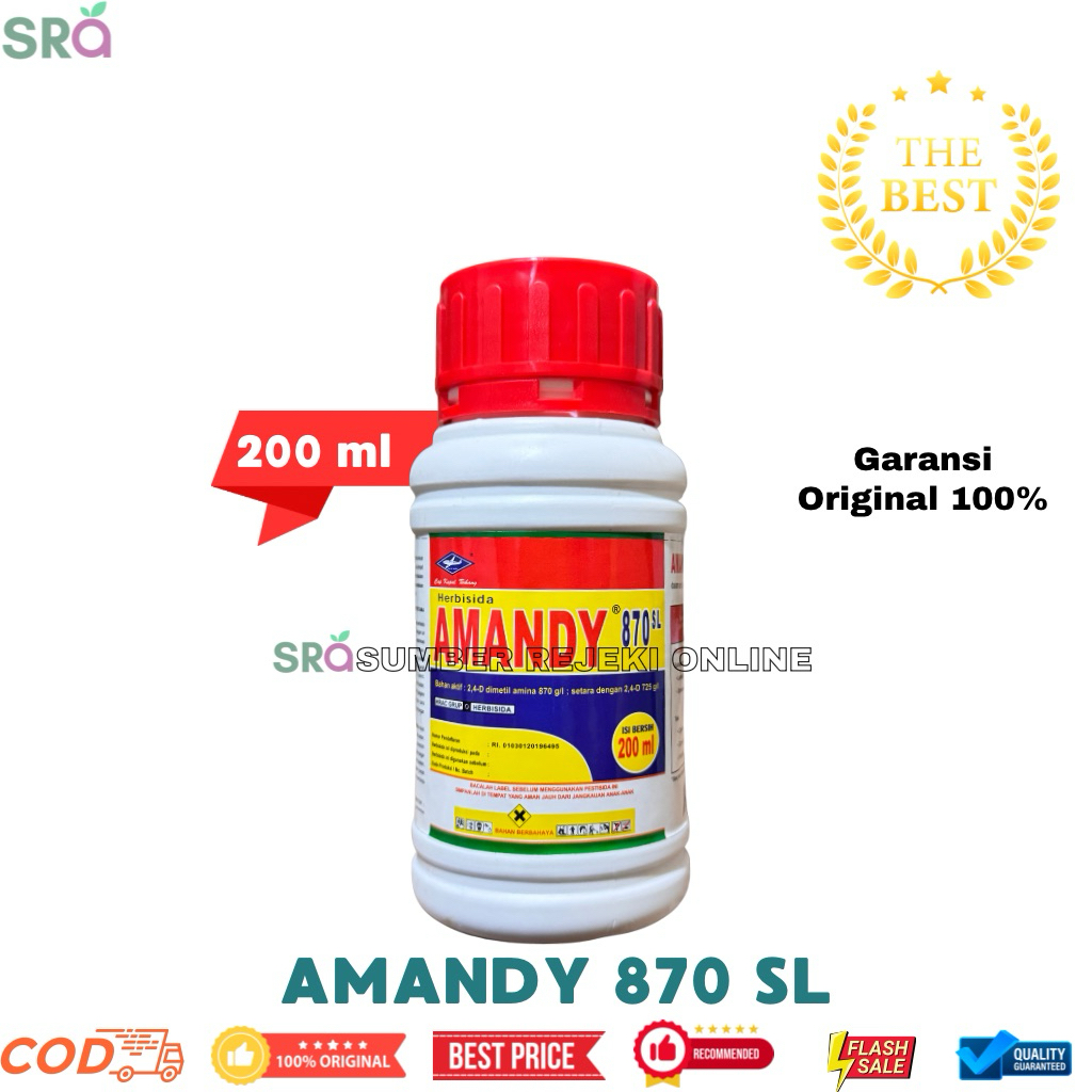 Jual AMANDY 870SL 200ML || Herbisida Selektif Tanaman Padi Jagung ...