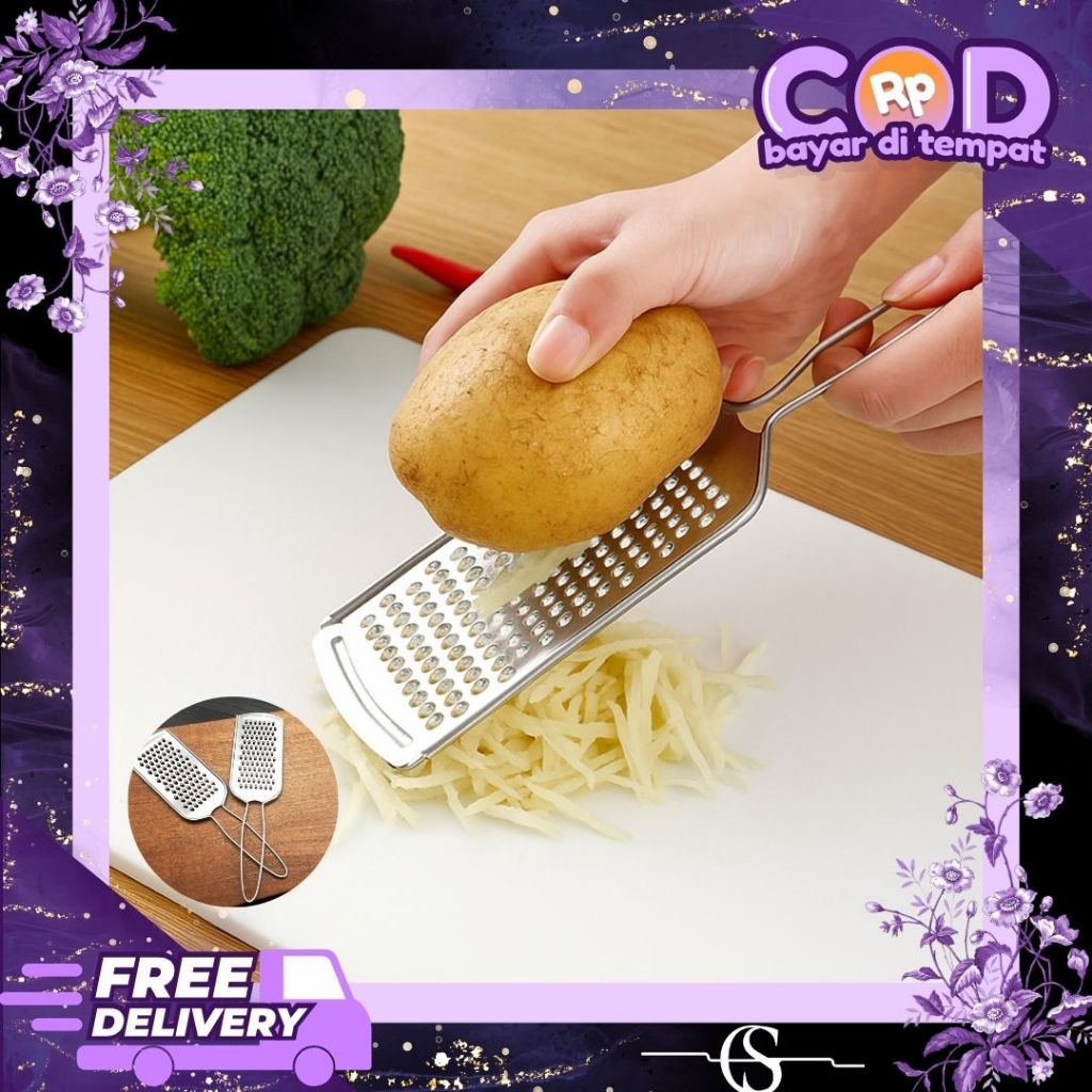 Jual Parutan Keju Kentang Cheese Peeler Grater Stainless Steel Parutan ...