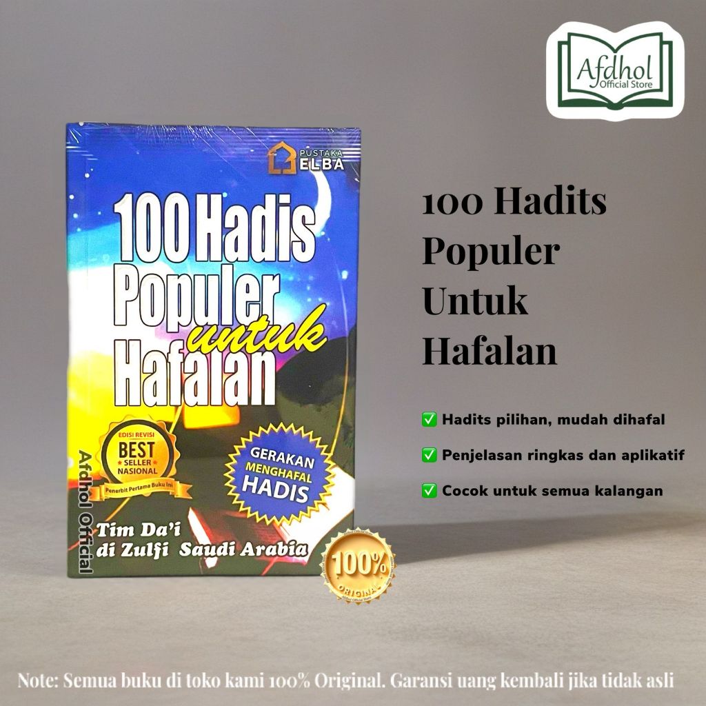 Jual 100 Hadits Populer Untuk Hafalan - Gerakan Menghafal Hadis - Tim Da'i di Zulfi Saudi Arabia ...