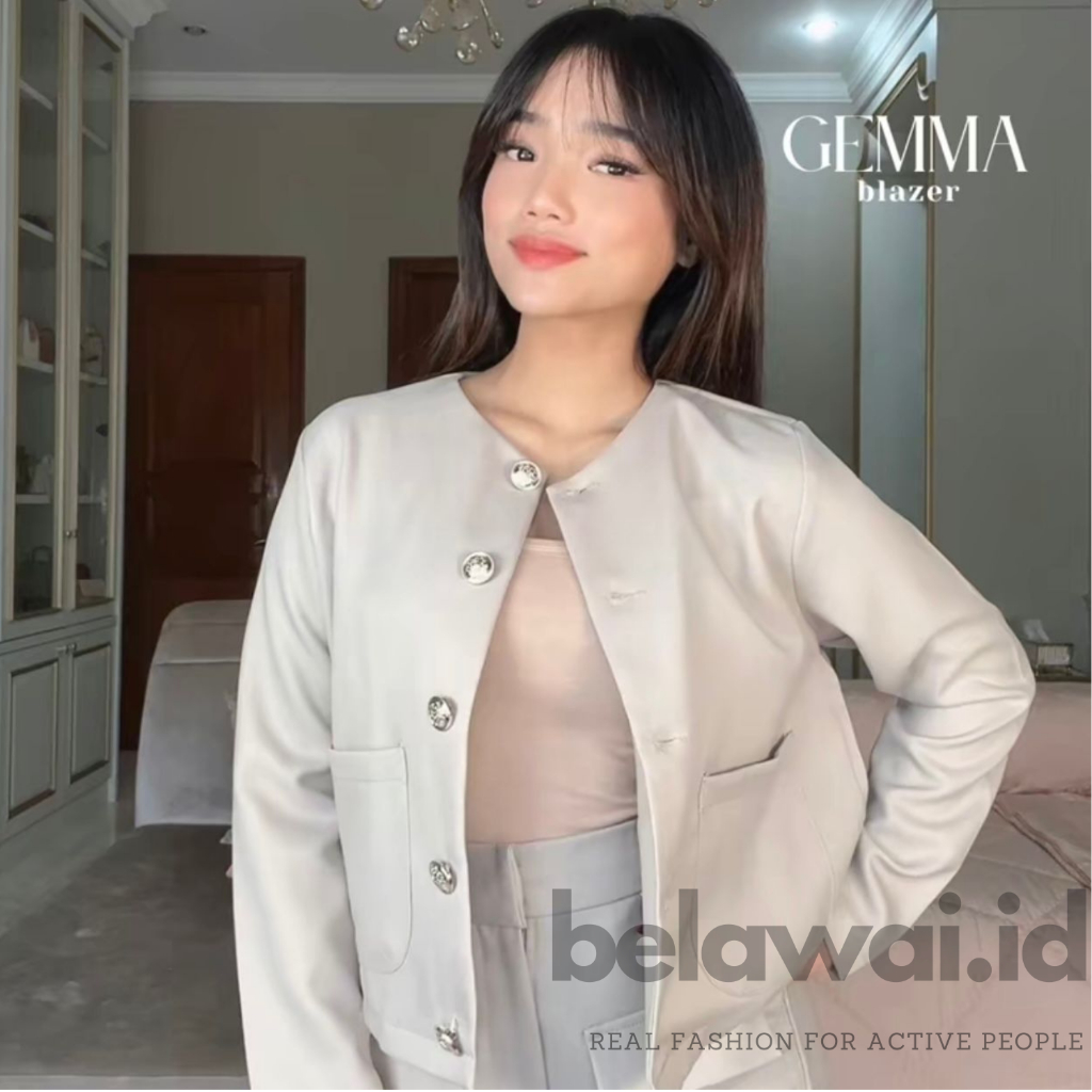 Jual BELAWAI - GEMMA BLAZER OUTER WANITA CROP / BLAZER KANTOR WANITA ...