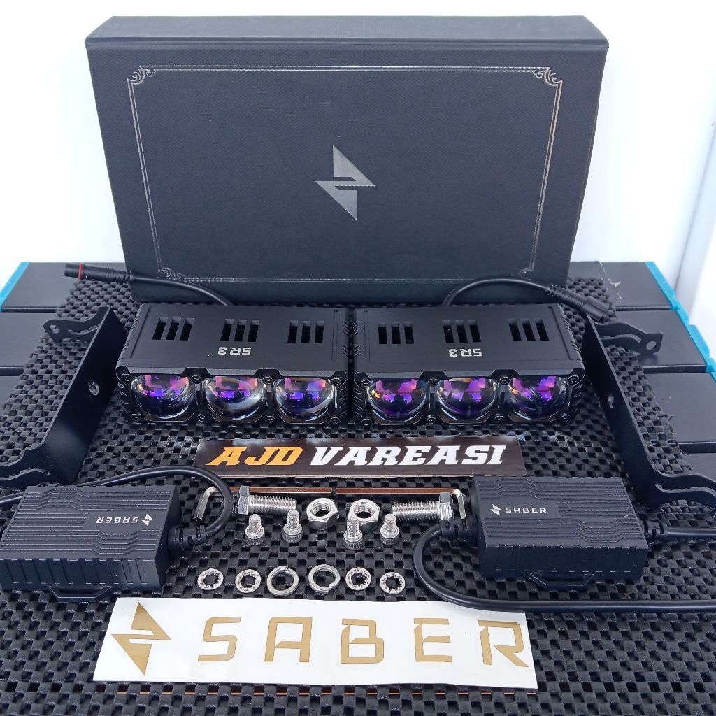 Jual SABER SR3 V3 NEW MINI PROJIE 3 MATA LED PROJECTOR LAMPU MOBIL ...