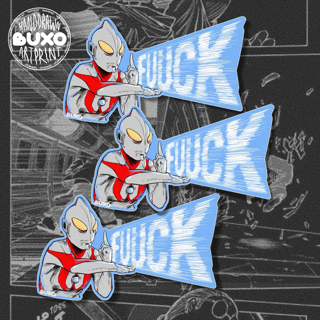 Jual buxo - ULTRAMAD ultraman vinyl sticker premium waterproof - quote ...