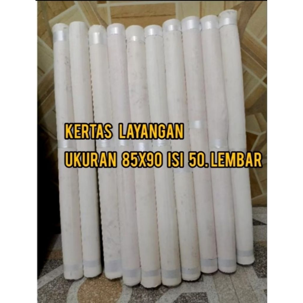 Jual kertas layangan dof printing putih dan random ukuran 85x90, 90x120 ...